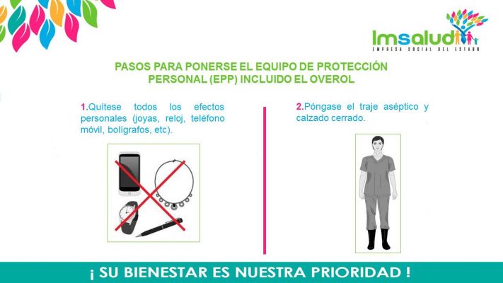 PASOS PARA PONERSE LOS EPP INCLUIDO EL OVEROL – IMSALUD